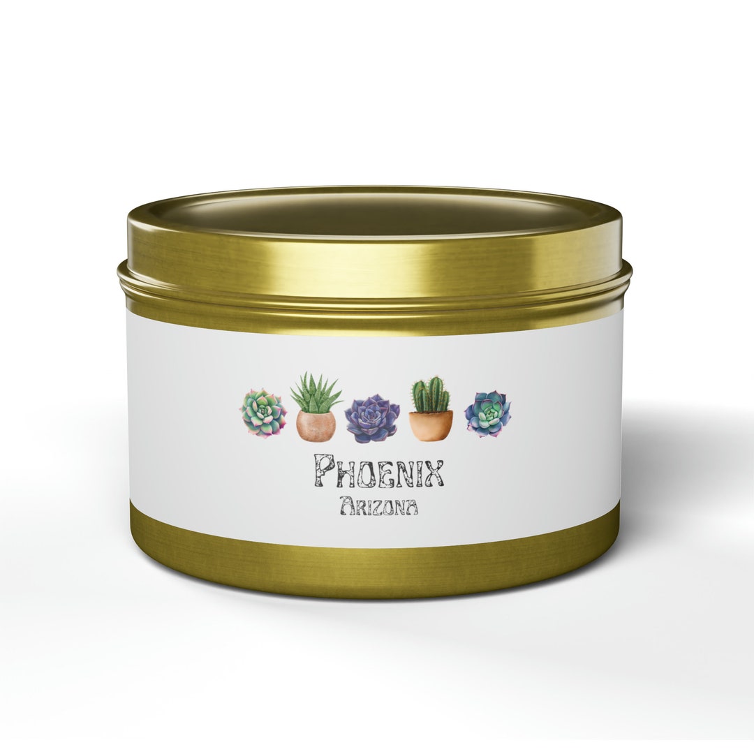 Phoenix Arizona Cactus/succulent Tin Candle 002 - Etsy