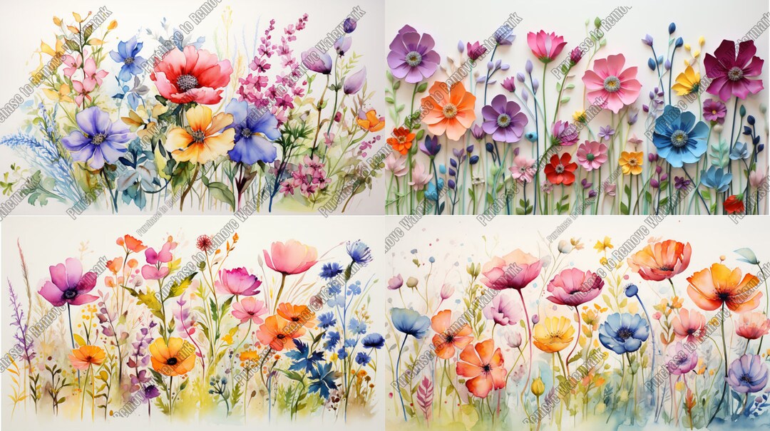 Wildflower Landscape - Digital Download - Etsy