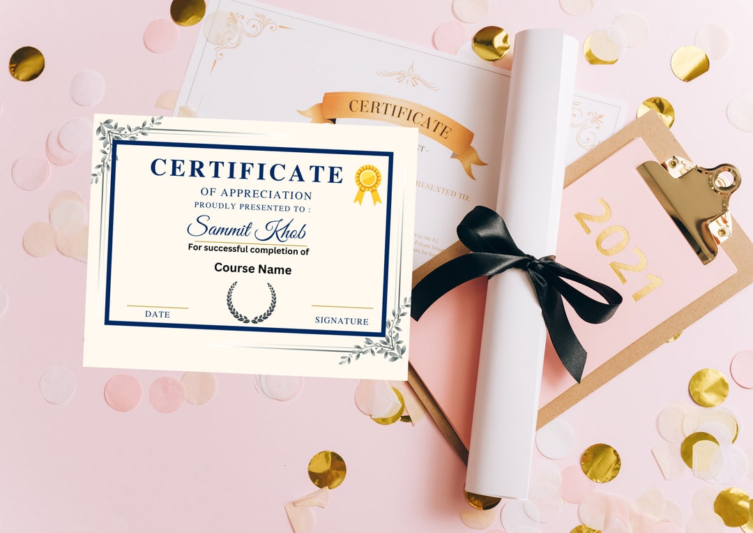 Certificate Customized Diploma, Diploma Template, Graduation Diploma ...