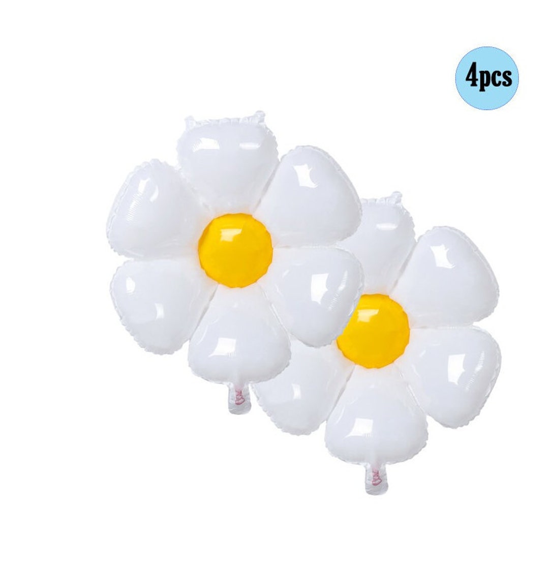 4 Pcs Daisy Balloon 2ft Balloons Daisies 4 Pcs Pack Decor Bouquet ...