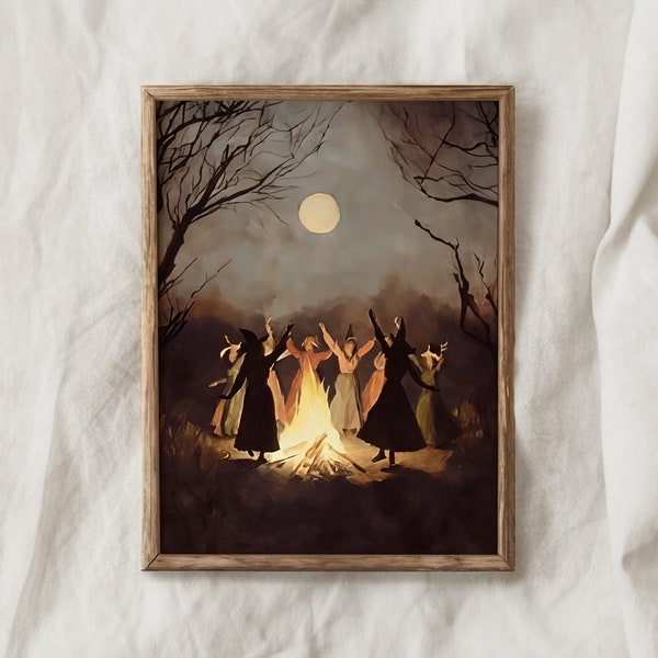 Witches Dancing Around Fire - Etsy