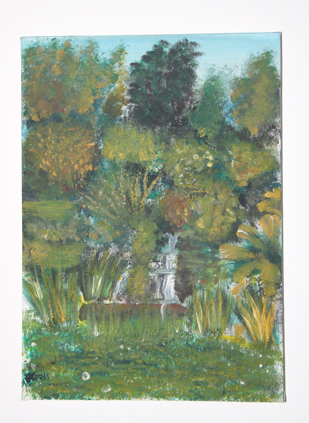 Waterfall, Acrylic on Canvas - Etsy