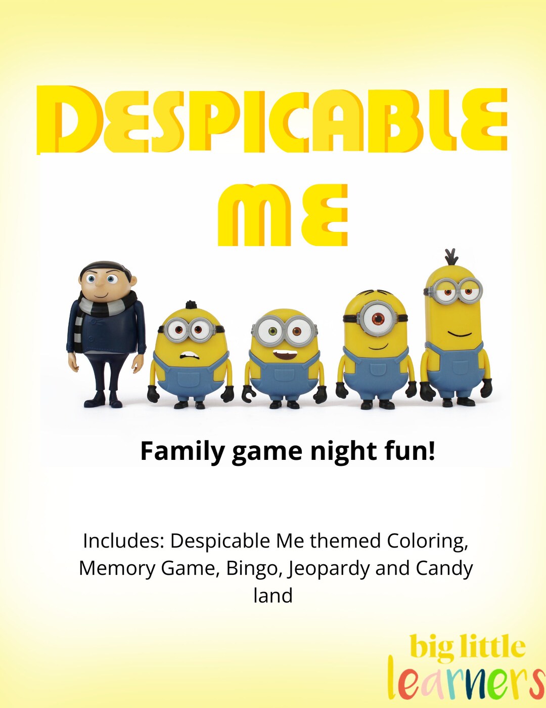 Despicable Me Family Game Night Fun - Etsy