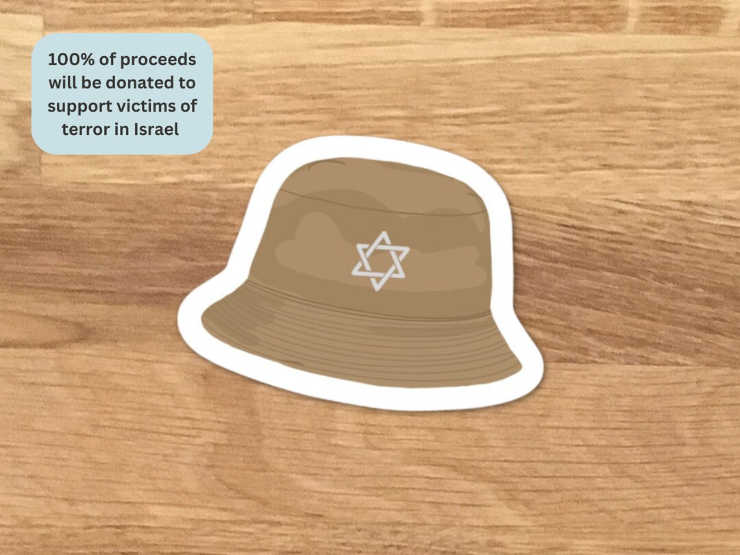 Support Israel Sticker - Jewish Star Bucket Hat - Etsy