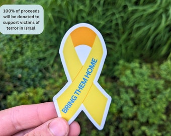 Bring Them Home Now Yellow Ribbon Sticker - Etsy
