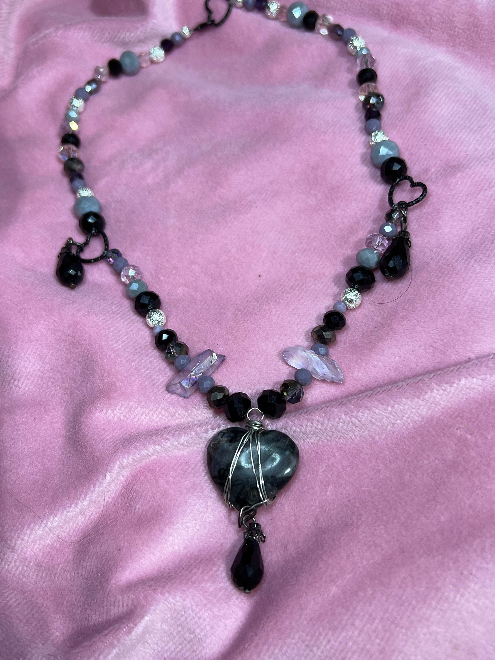 Bleeding Heart Handmade Necklace - Etsy