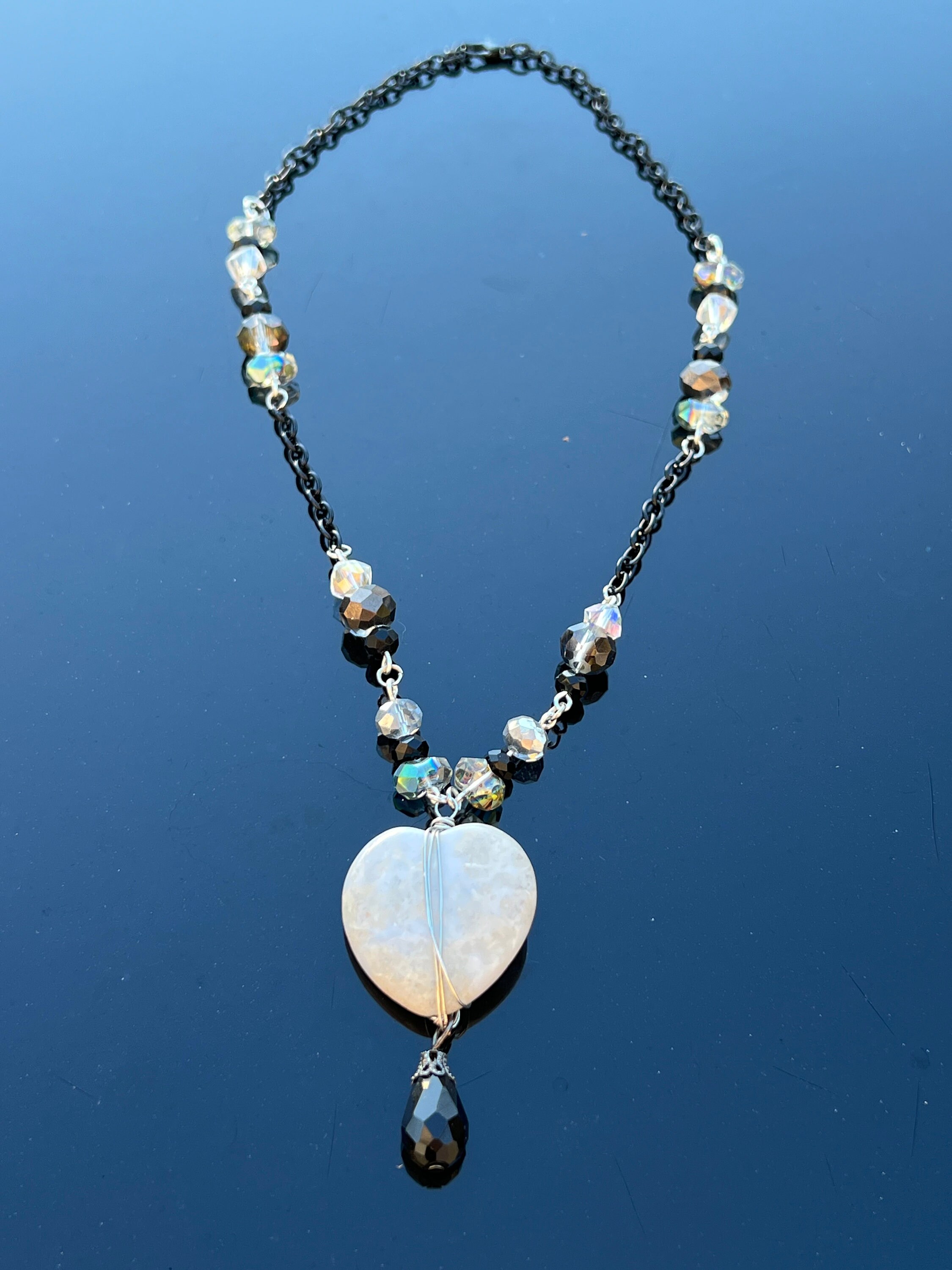 Bleeding Heart Chained Necklace - Etsy