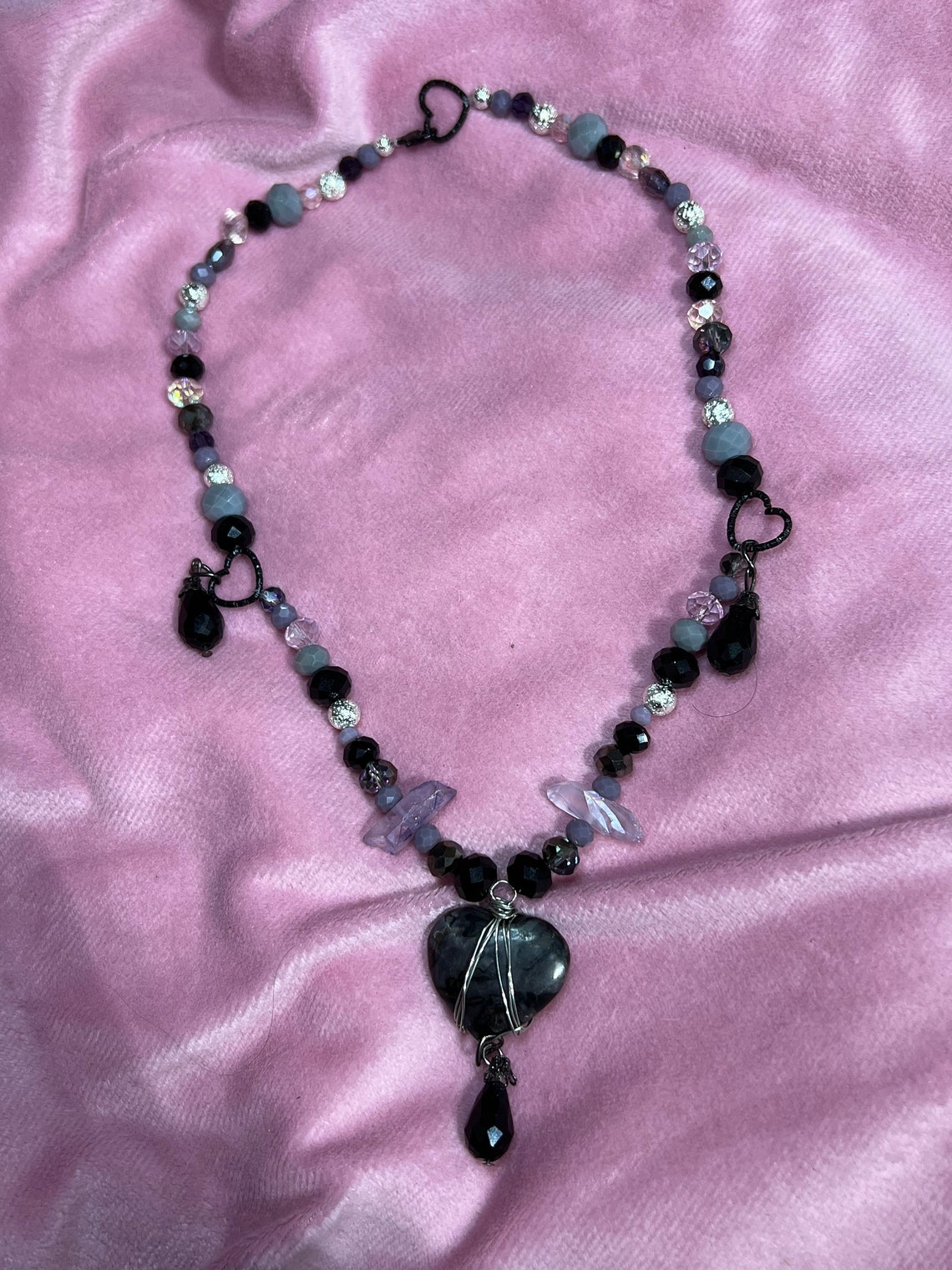 Bleeding Heart Handmade Necklace - Etsy