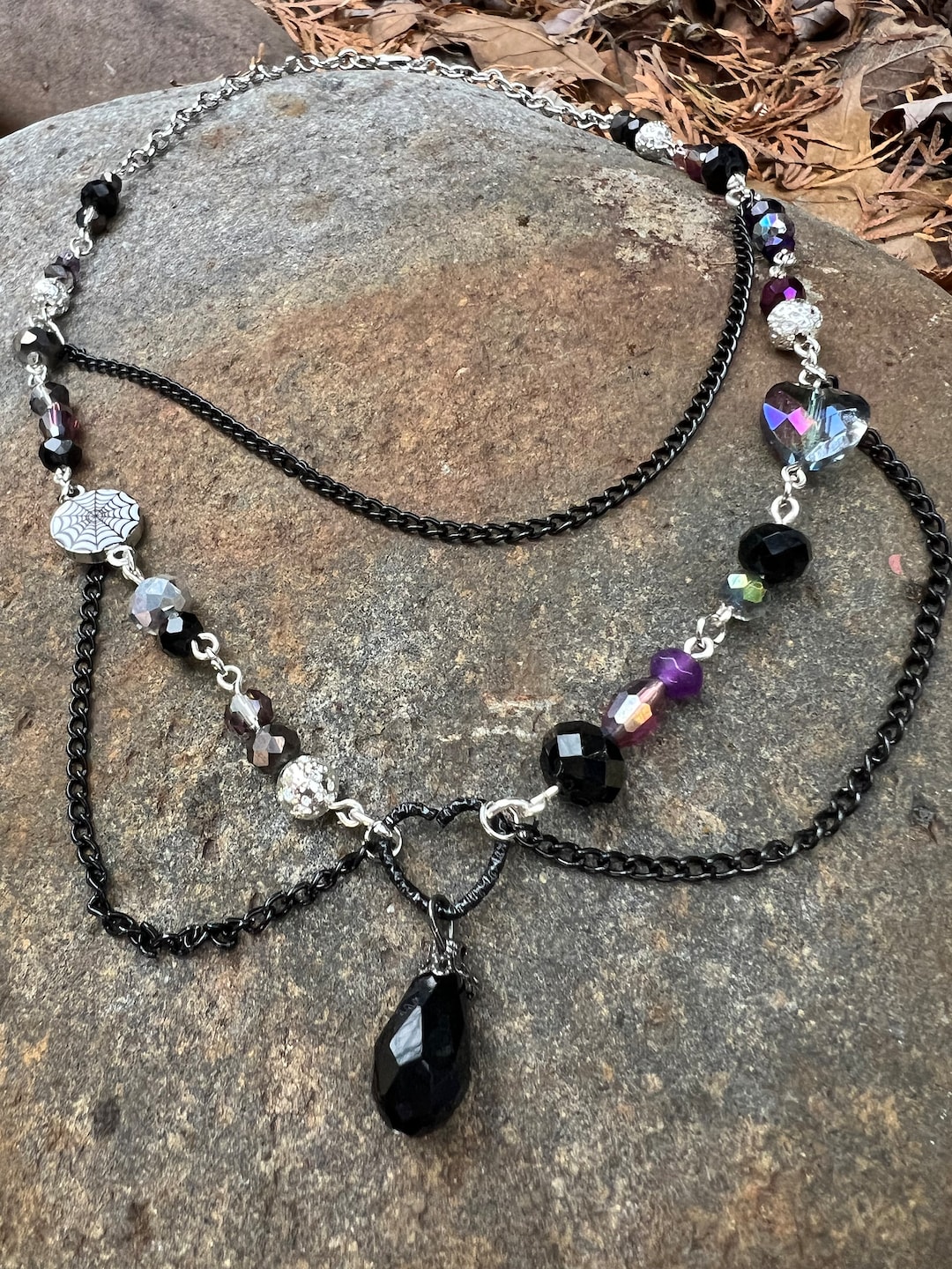 Handmade Gothic Chained Layer Necklace - Etsy