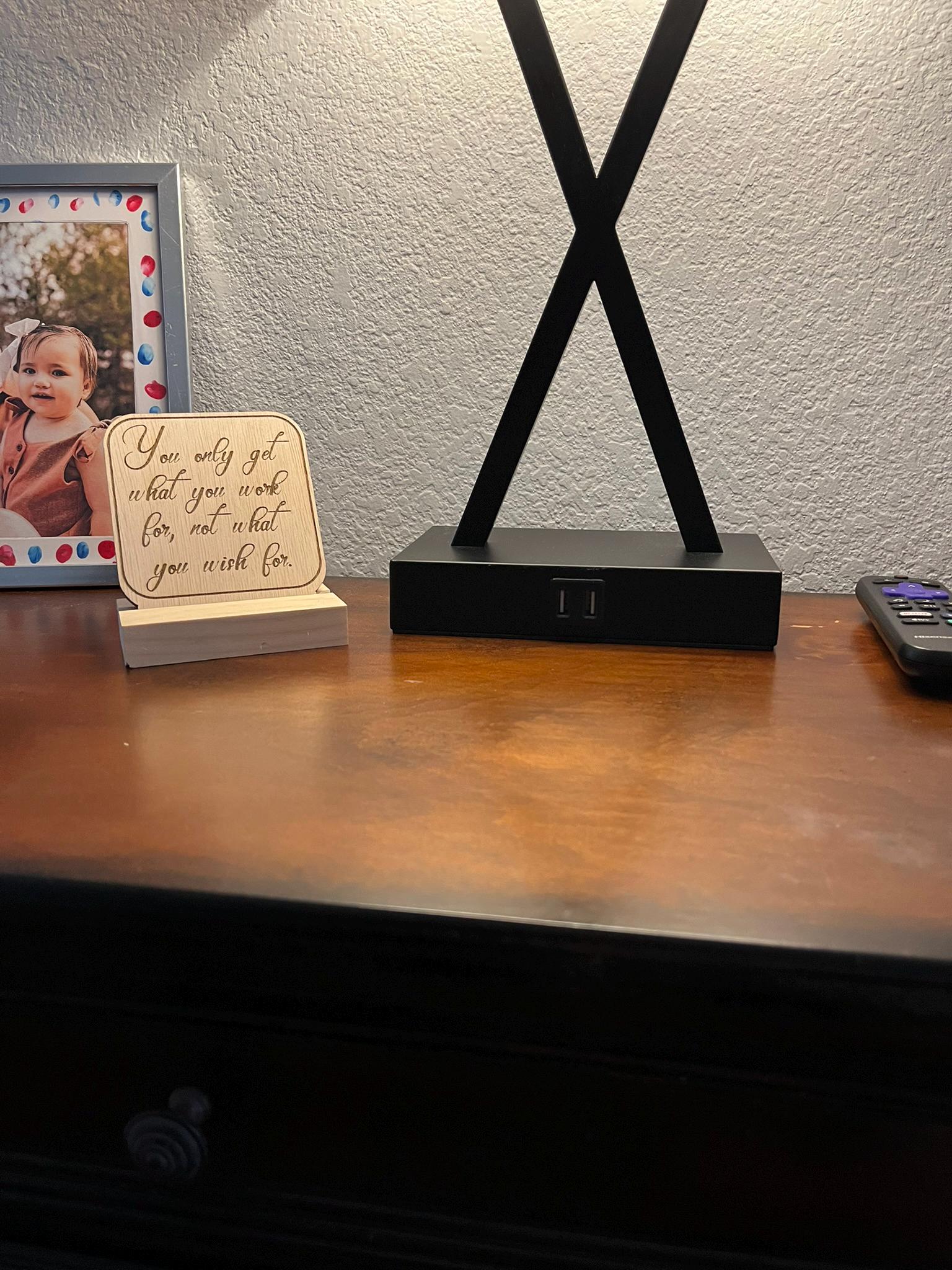 Customizable Wood Desk Sign Sayings Personalized Quote, Small Wood Desk ...