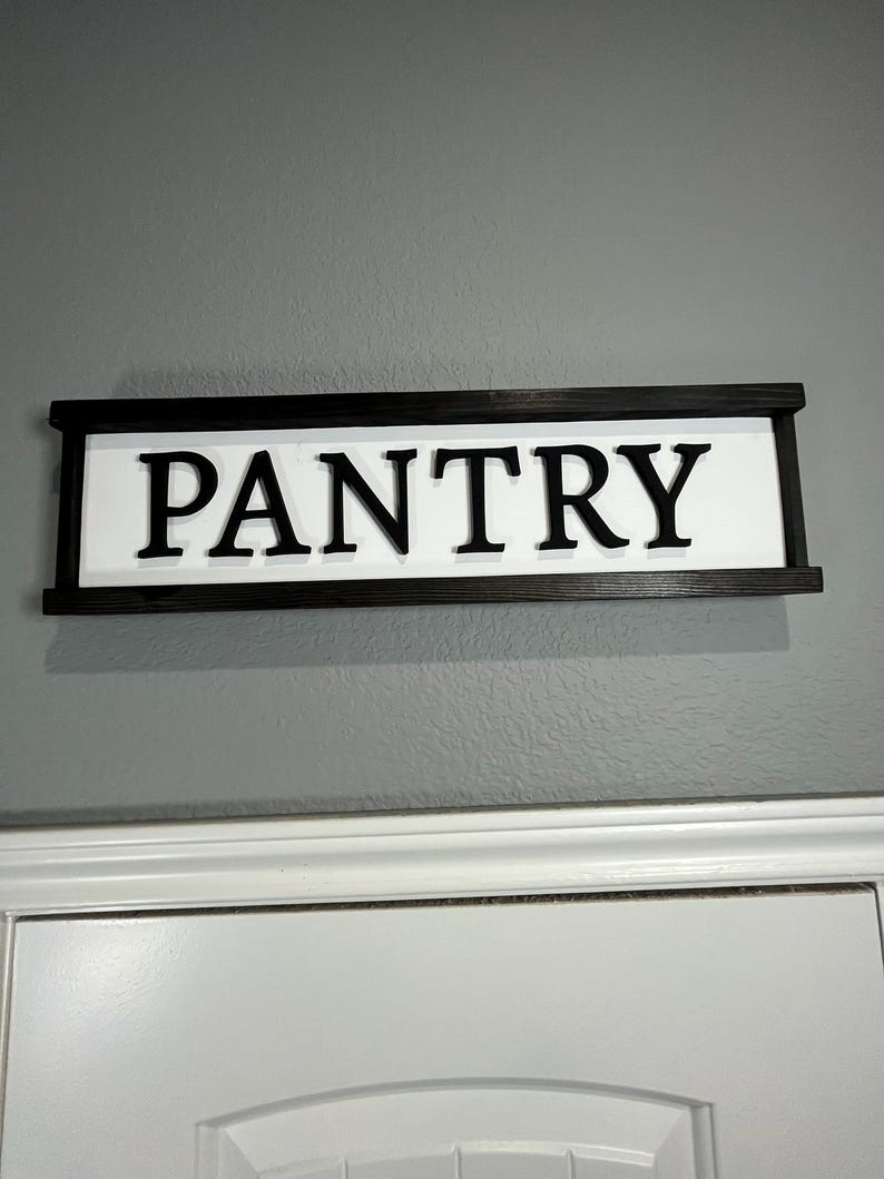 Rustic Vintage Wood Wall Sign for Pantry Wall Art Sign, Utility Room ...