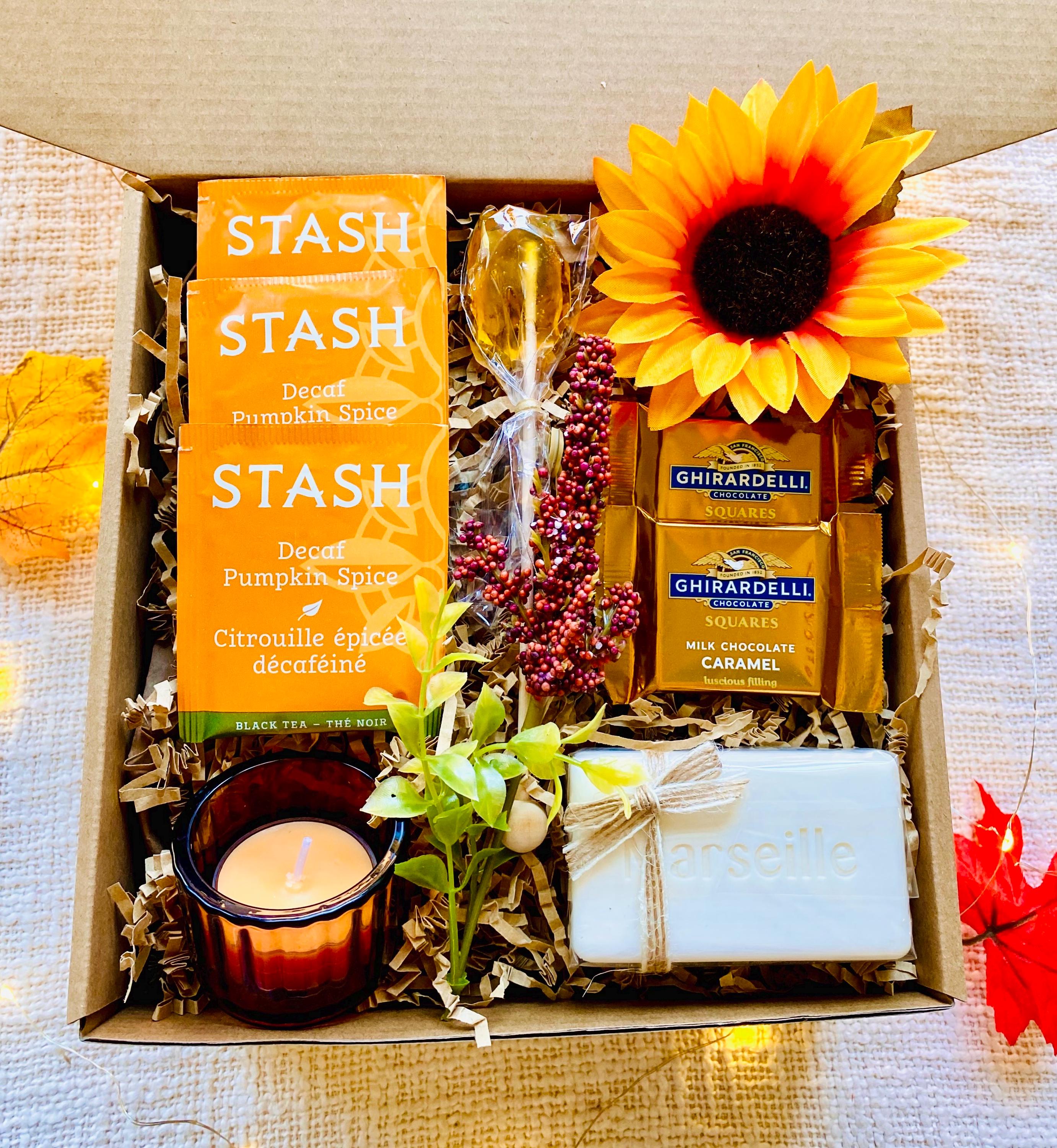 Autumn Tea Gift Box Autumn Care Package Fall Gift for Her Fall Birthday ...