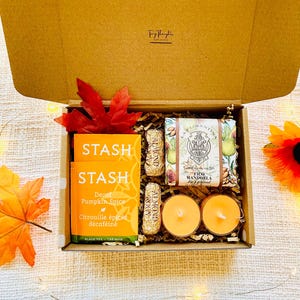 Autumn Tea Gift Box Autumn Care Package Fall Gift for Her Fall Birthday ...