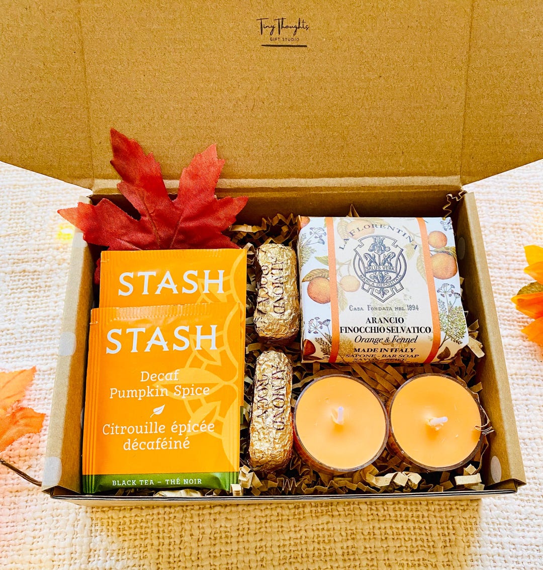 Autumn Tea Gift Box Autumn Care Package Fall Gift for Her Fall Birthday ...