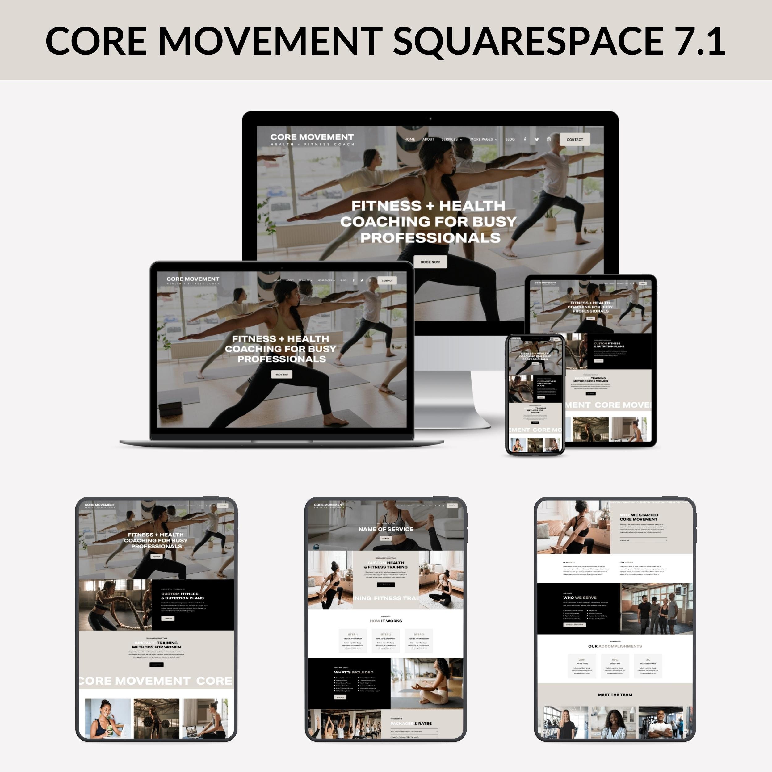 Squarespace Coaching Template | Core Movement | Squarespace 7.1 Website ...