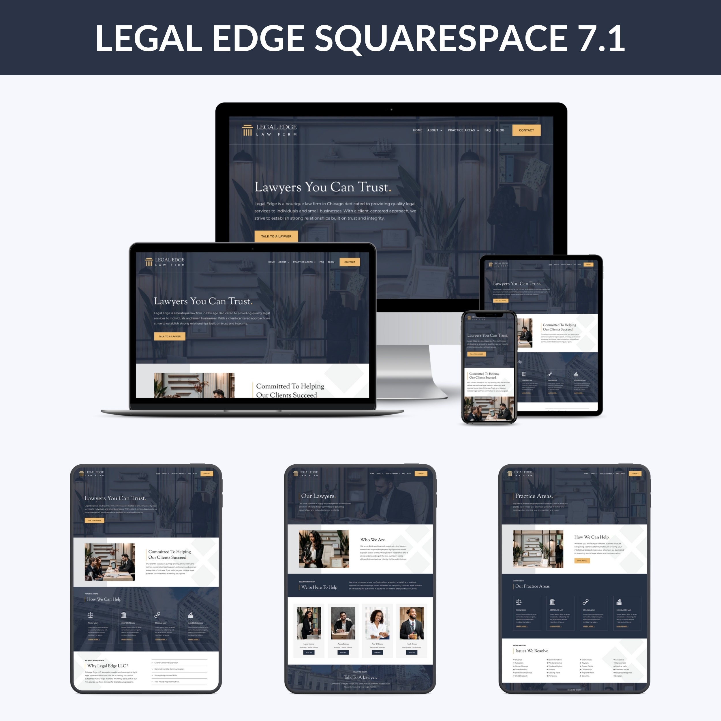 Squarespace Lawyer Template | Legal Edge | Squarespace 7.1 Website ...
