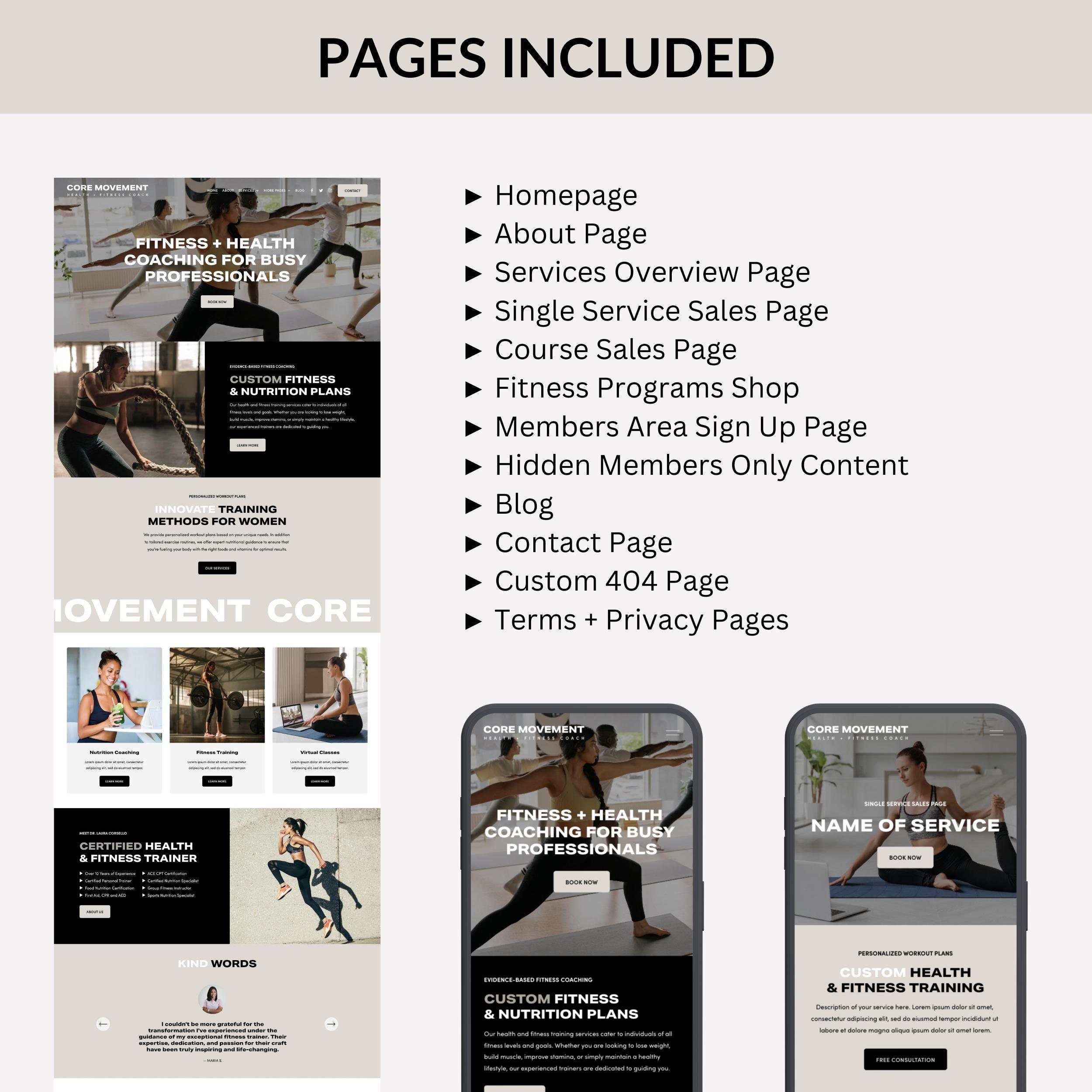 Squarespace Coaching Template Core Movement Squarespace 7.1 Website ...