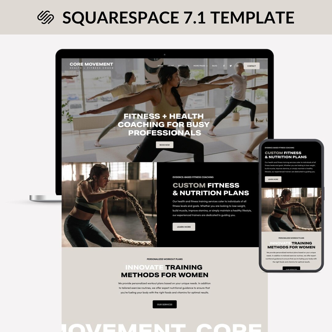 Squarespace Coaching Template | Core Movement | Squarespace 7.1 Website ...