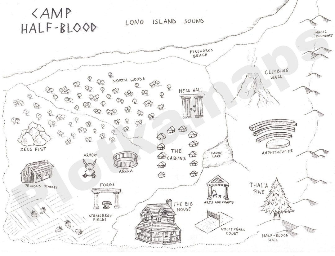 Percy Jackson Map - Etsy