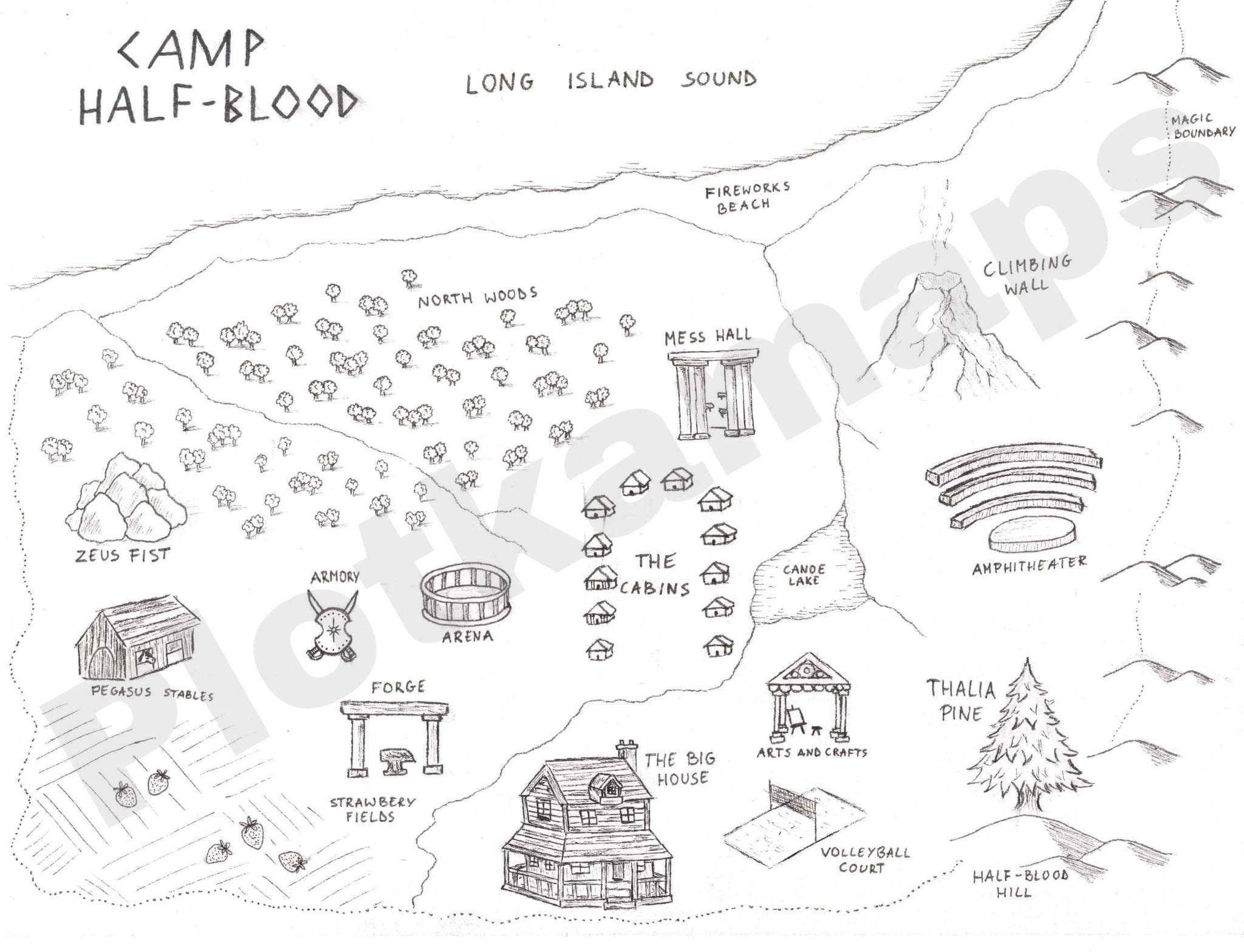 Percy Jackson Map - Etsy