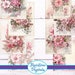 Printable Pink Winter Flowers Digital Paper Ephemera JPG Images for ...