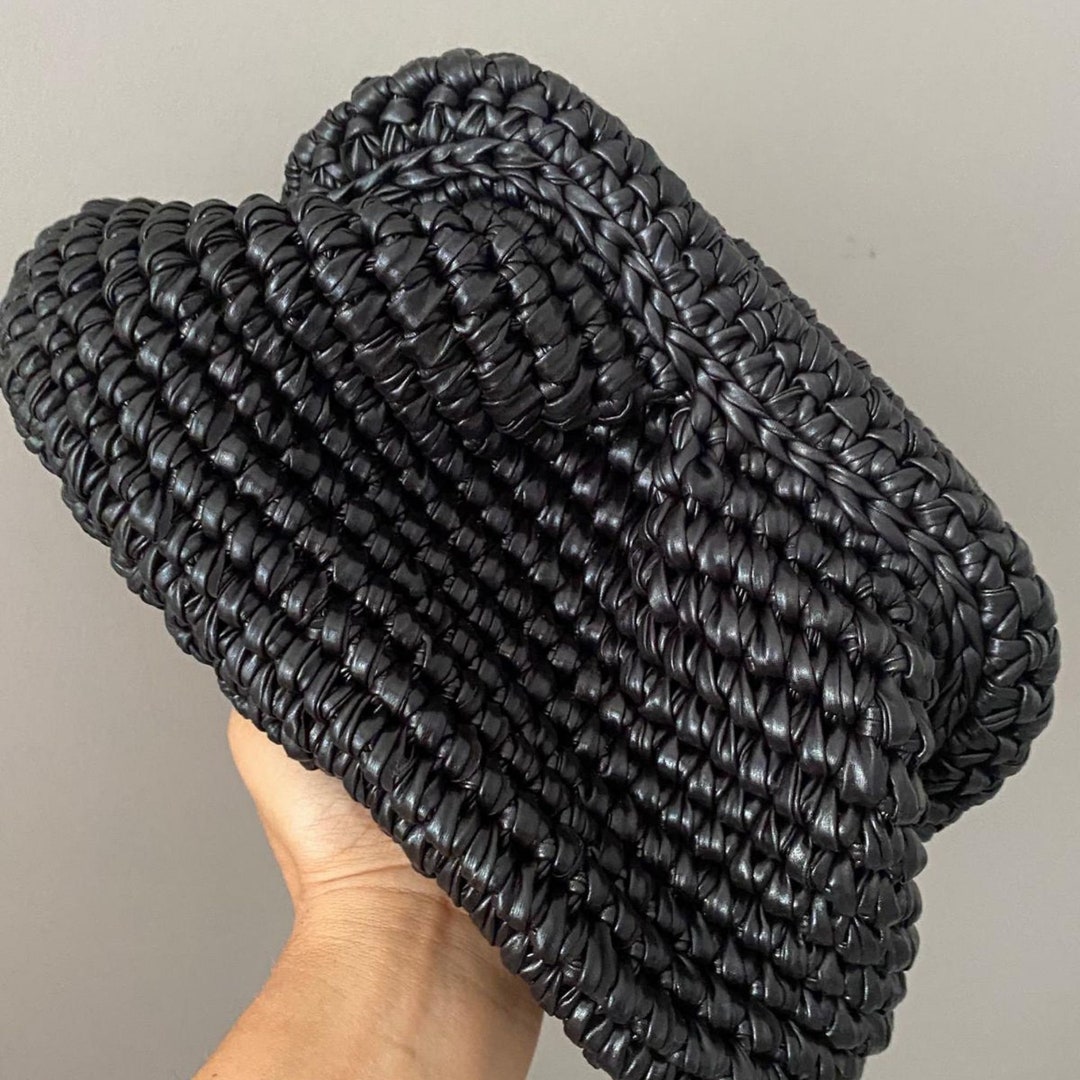 Metallic Black Raffia Clutch Bag,luxury Handmade Raffia Clutch Bag ...