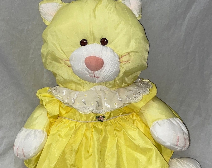 Vintage 1986 Fisher Price Puffalumps Yellow Puffalump Kitten or Cat in ...