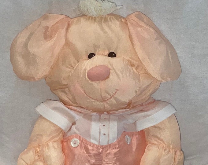 Vintage 1986 Fisher Price Puffalumps Peach Puffalump Puppy Dog in Peach ...
