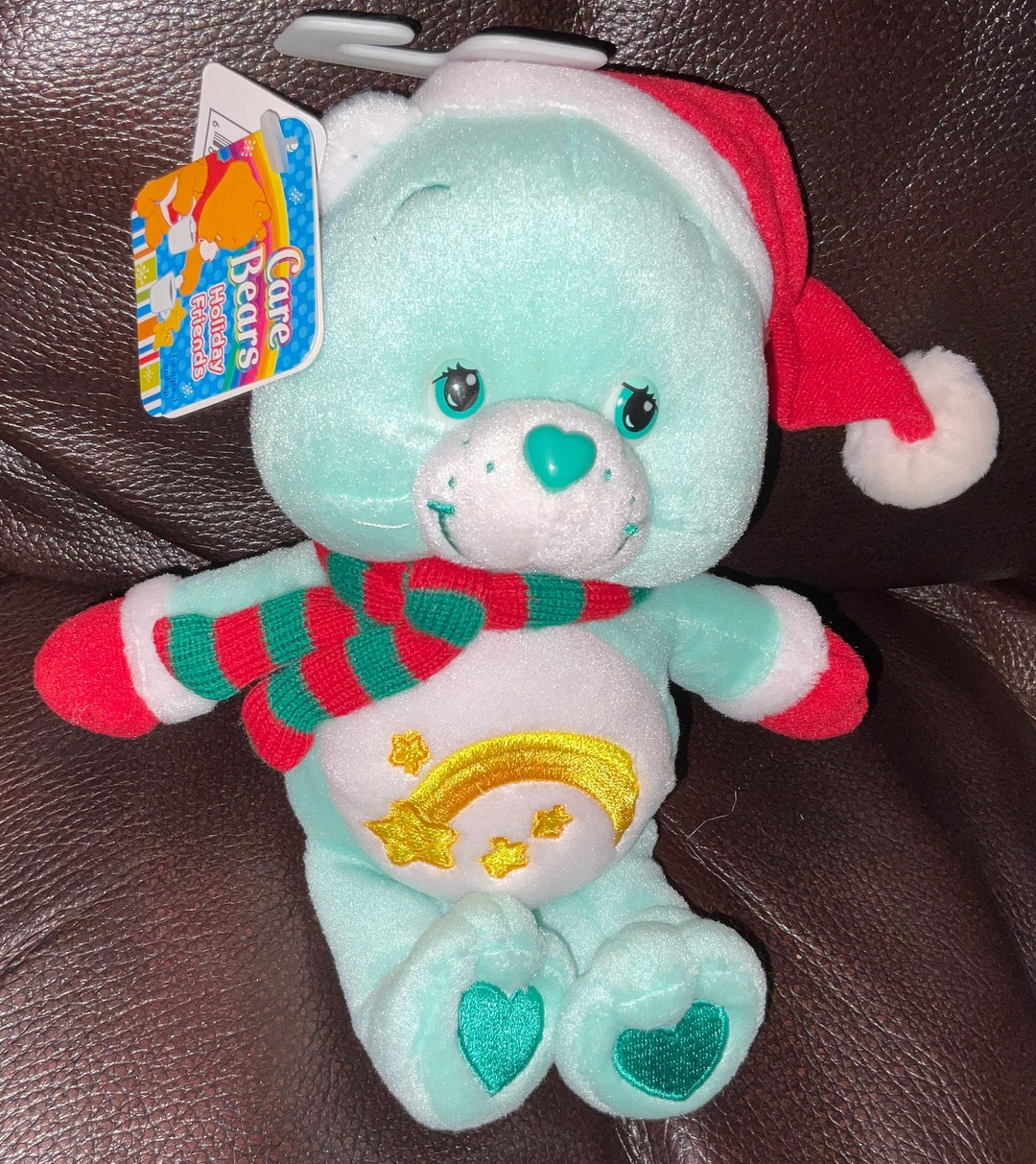 Care Bears Holiday Edition Christmas Plush Wish Bear Bean Bag Wearing ...