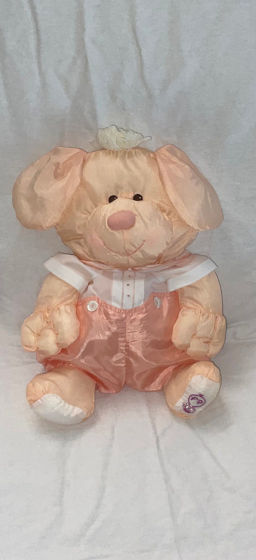 Vintage 1986 Fisher Price Puffalumps Peach Puffalump Puppy Dog in Peach ...