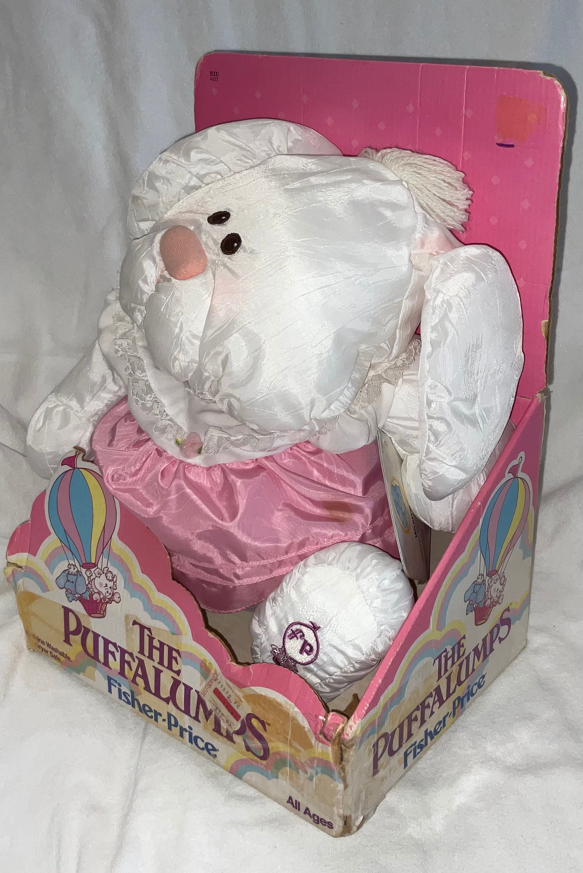 Vintage 1986 Fisher Price Puffalumps White Puffalump Bunny Rabbit in ...