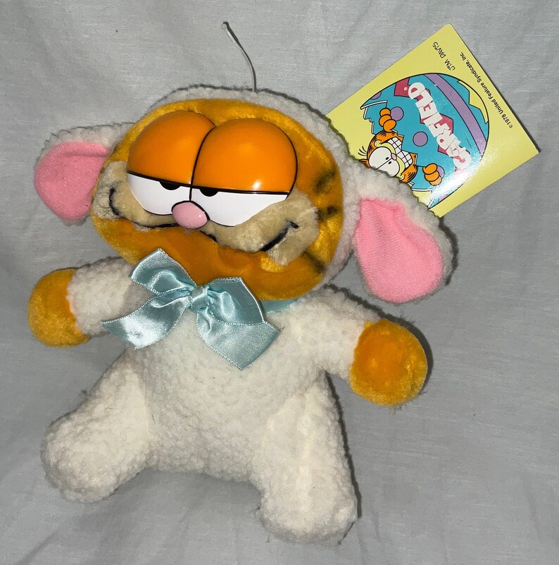 Vintage Plush Lambykins Garfield the Cat With Tag - Garfield as a Lamb ...