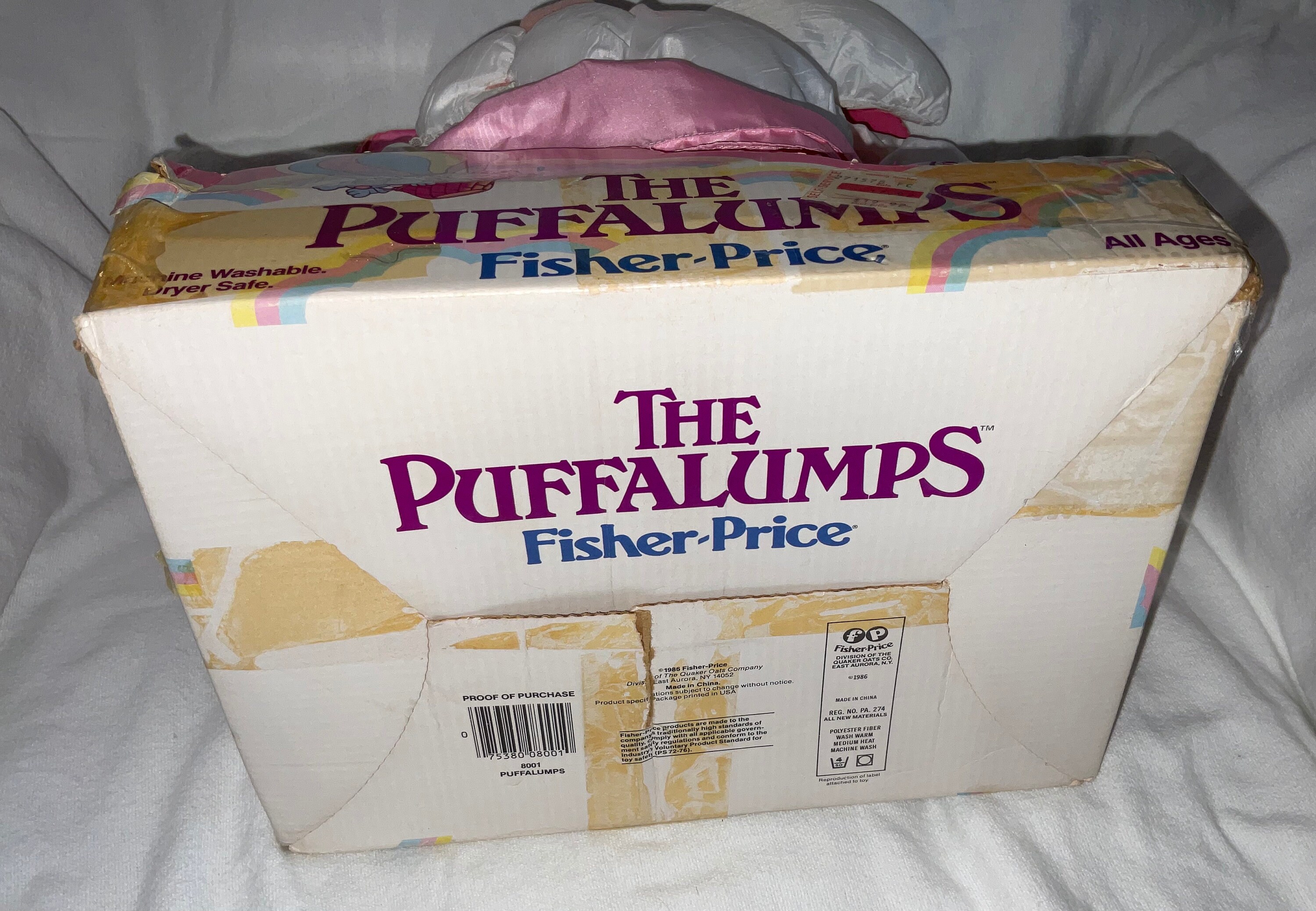 Vintage 1986 Fisher Price Puffalumps White Puffalump Bunny Rabbit in ...