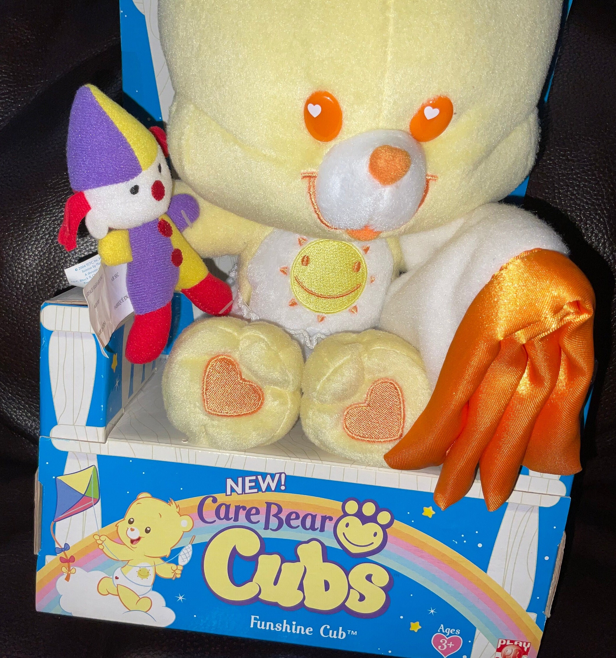 Vintage Care Bear Cubs Plush Funshine Cub Bear With Blanket and Clown ...