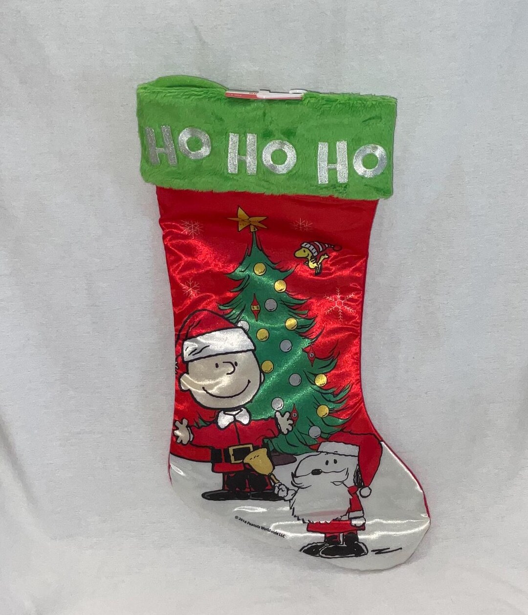 Peanuts 18” Snoopy and Charlie Brown Christmas Stocking - Hang Tag ...