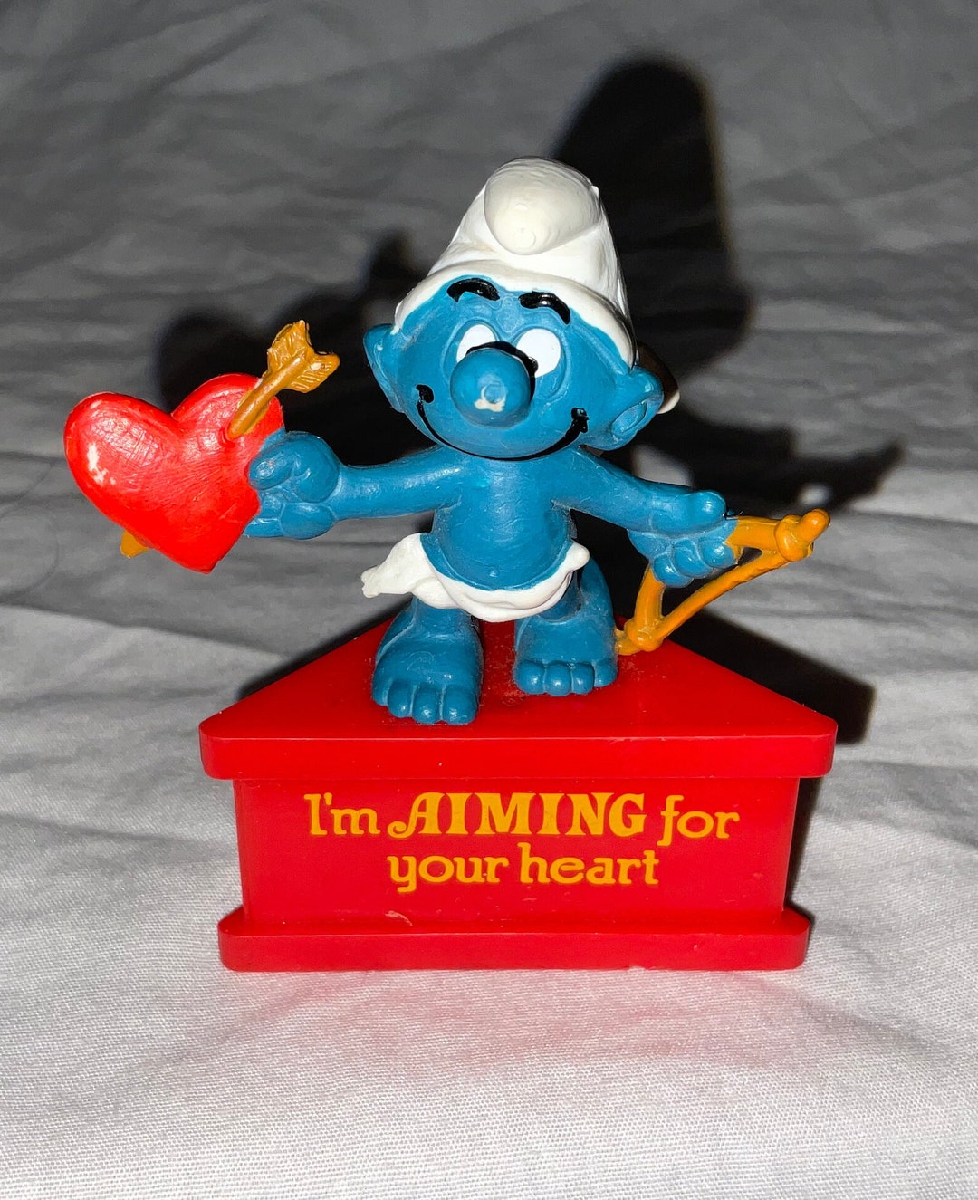 1980’s Vintage Smurf A Gram PVC Figure on Stand - Smurf Cupid - I’m ...