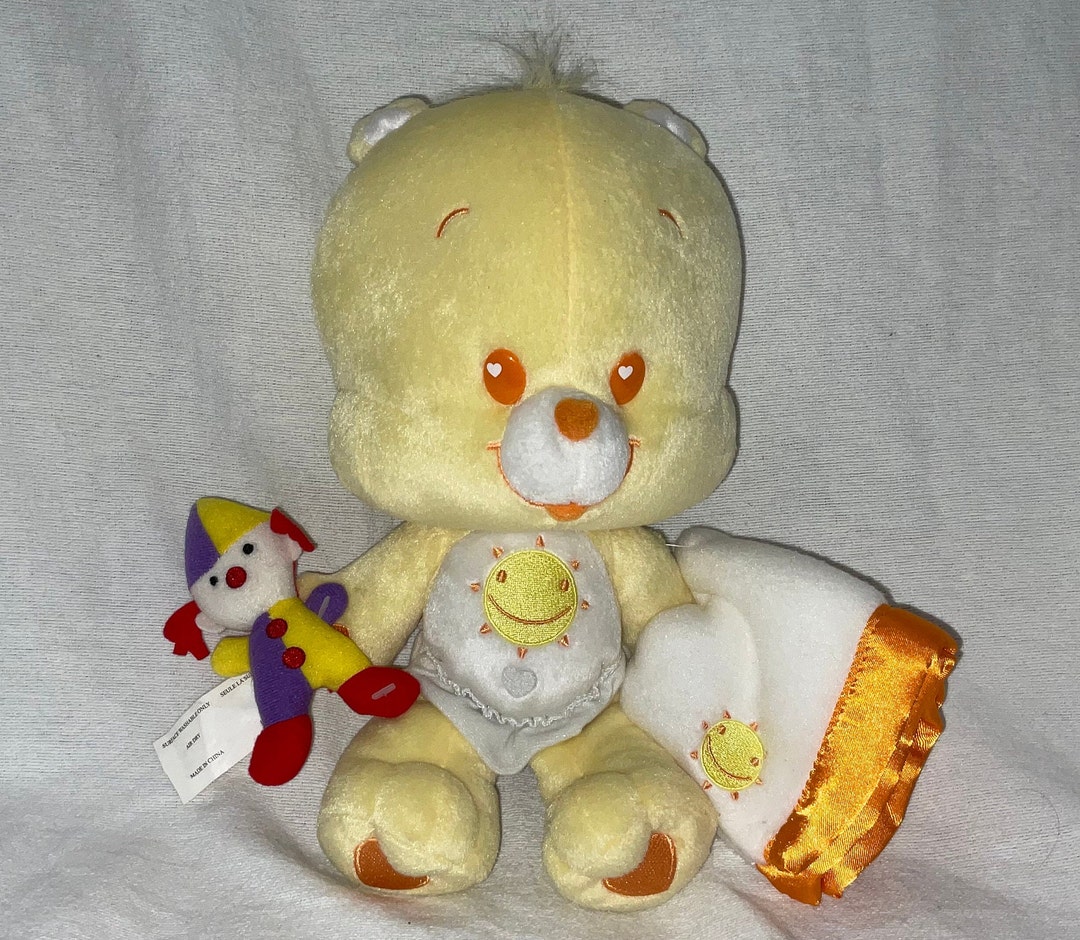 Vintage Care Bear Cubs Plush Funshine Cub Bear With Blanket and Clown ...
