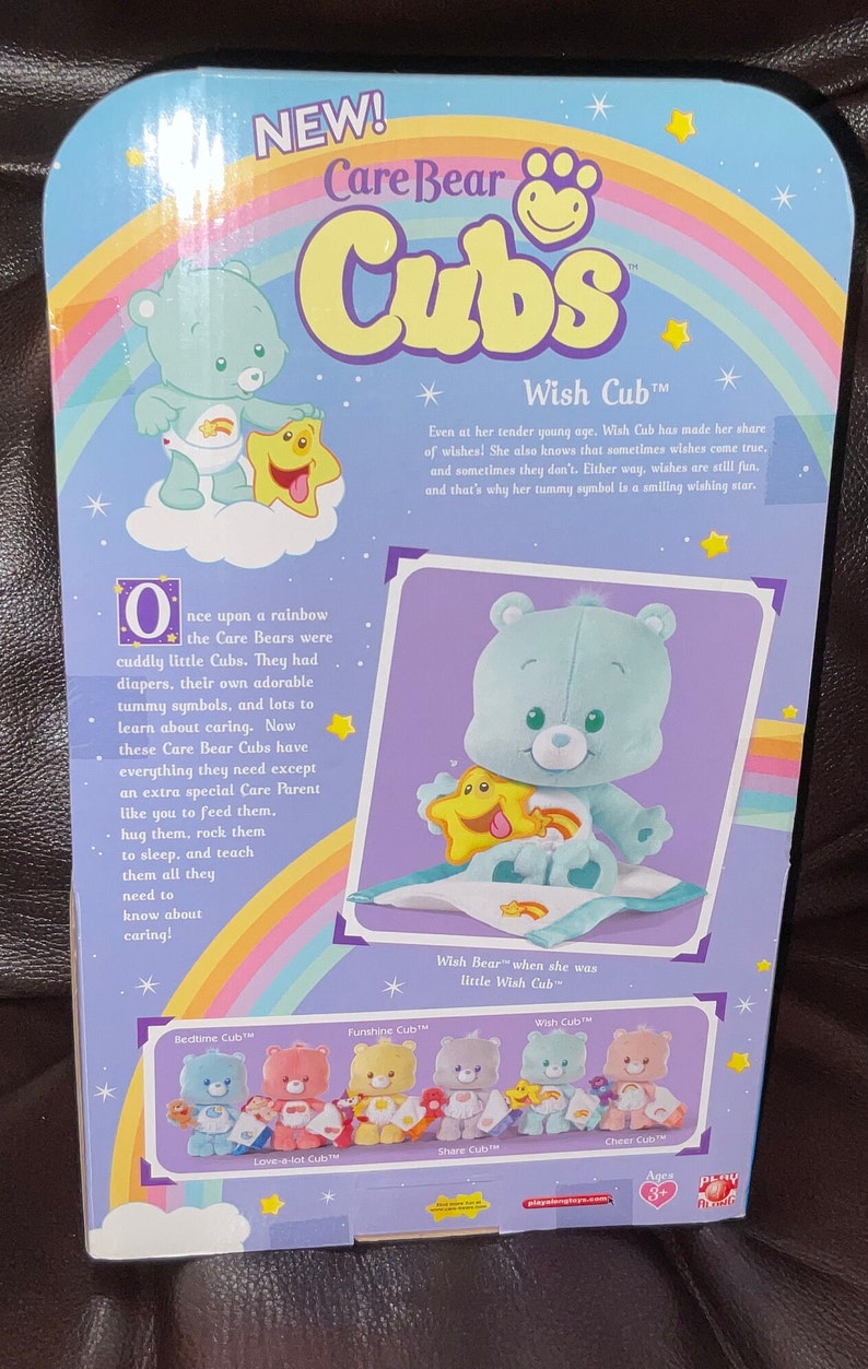 Vintage Care Bear Cubs Plush Wish Cub Bear With Blanket and Star in ...