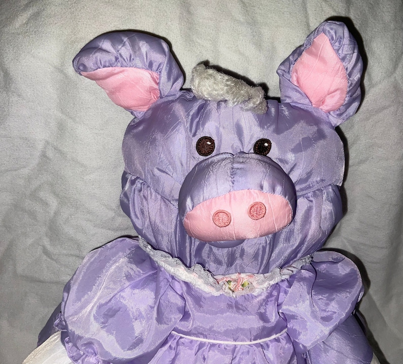 Vintage 1987 Fisher Price Puffalumps Purple Puffalump Pig in Purple ...