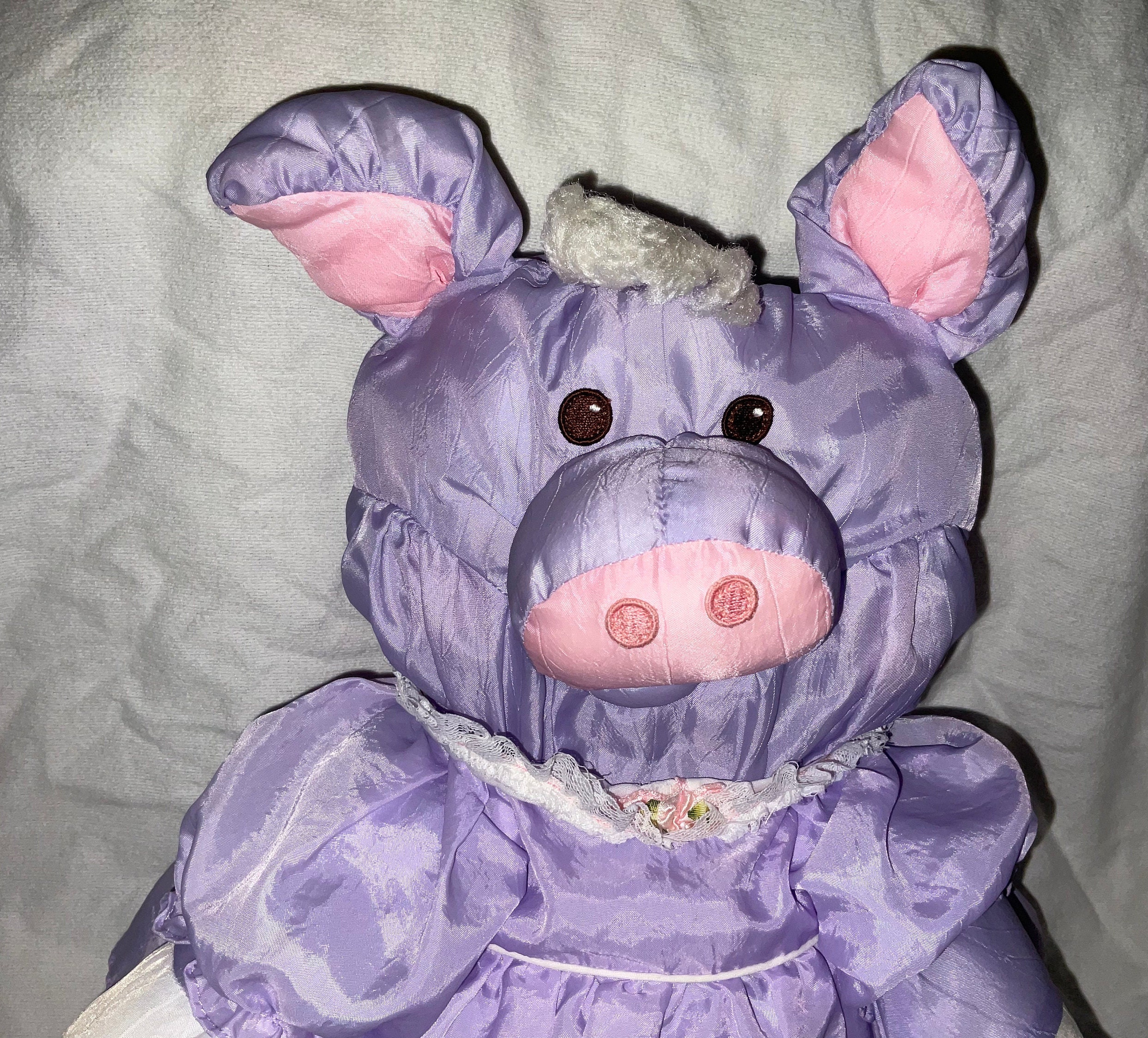 Vintage 1987 Fisher Price Puffalumps Purple Puffalump Pig in Purple ...