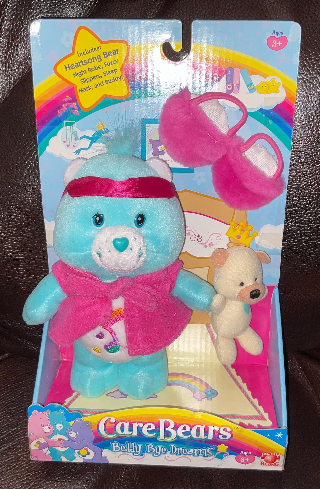 Care Bears Beddy Bye Dreams Set - Plush Heartsong Bear With Night Robe ...