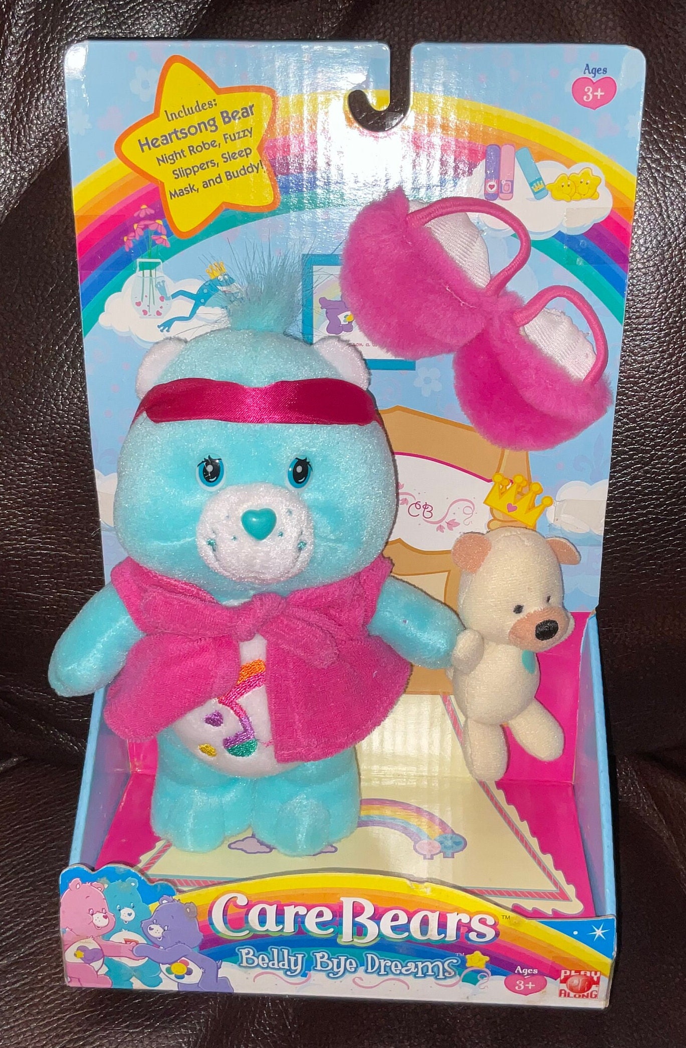 Care Bears Beddy Bye Dreams Set - Plush Heartsong Bear With Night Robe ...