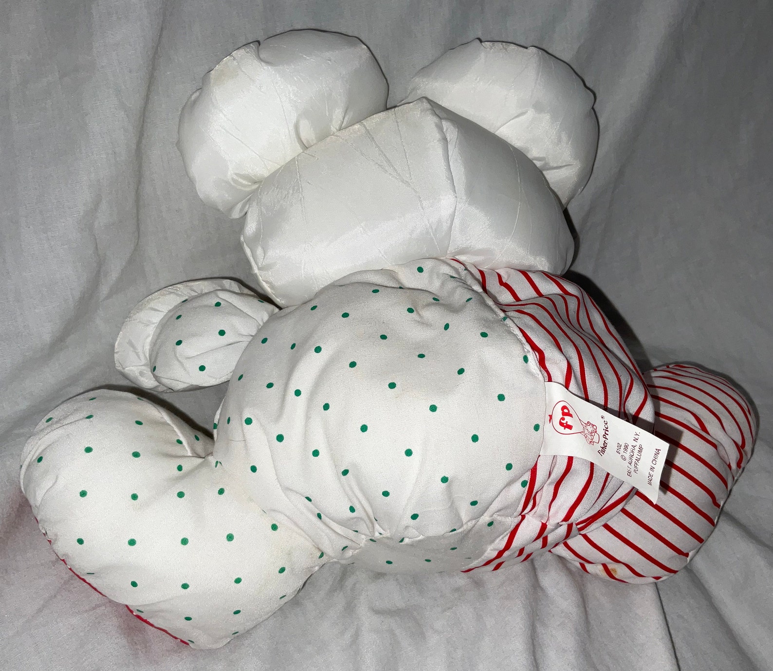 Vintage 1990 Fisher Price Puffalumps Babys First Christmas Mouse ...