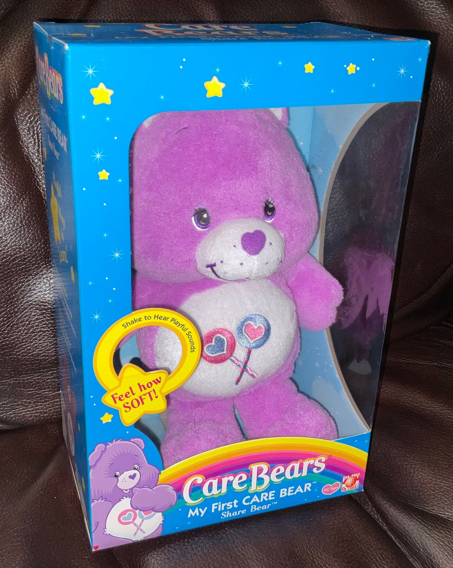 Vintage Care Bears My First Care Bear Soft Plush Share Bear With Rattle ...