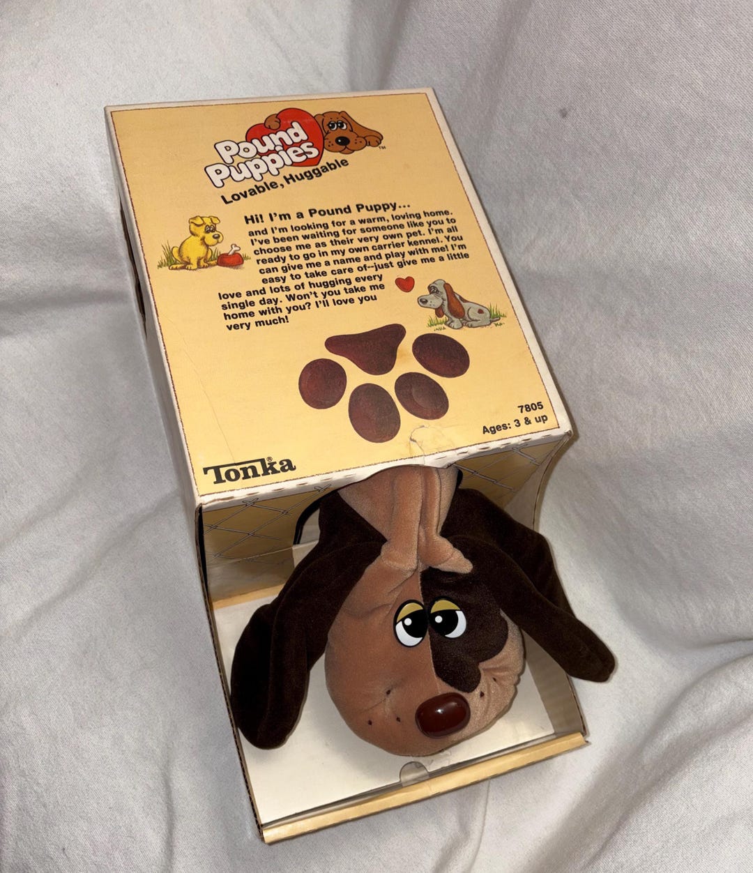1985 Vintage Original Pound Puppies 18” Pound Puppy With Collar - Brown ...