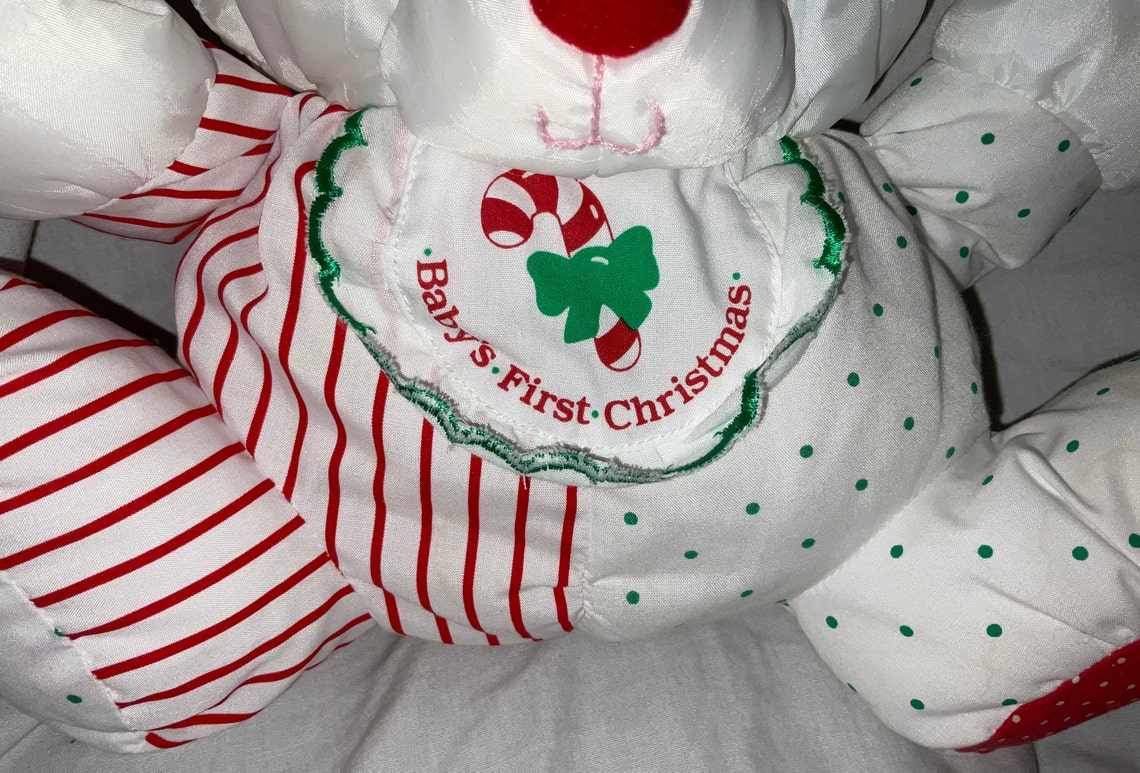 Vintage 1990 Fisher Price Puffalumps Babys First Christmas Mouse ...