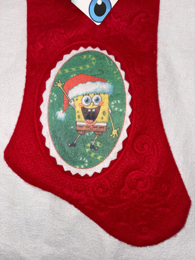 Spongebob Squarepants 15” Felt Type Christmas Stocking - Original Tag ...
