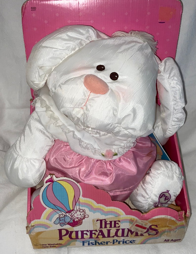 Vintage 1986 Fisher Price Puffalumps White Puffalump Bunny Rabbit in ...