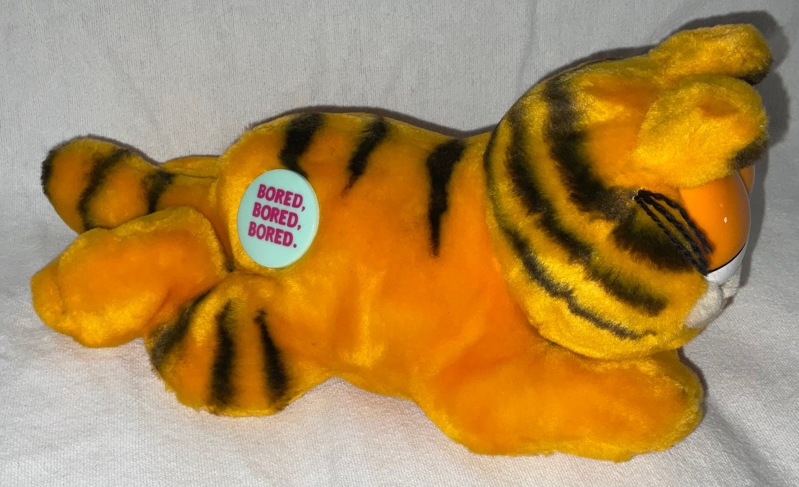 Vintage Plush Garfield the Cat - Bored Garfield Lying Down - Etsy