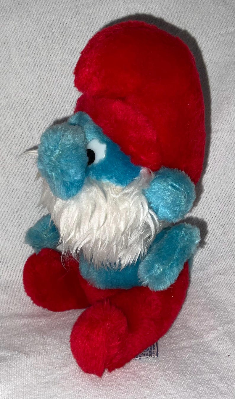 Smurfs Vintage 1981 8” Plush Papa Smurf Doll - Etsy